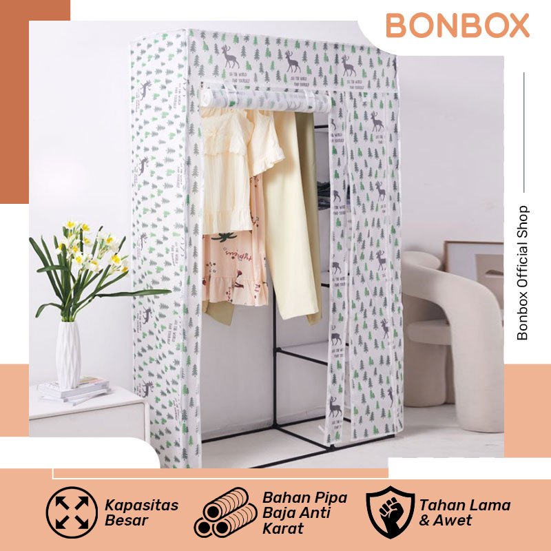 Jual 【VOUCHER 4K】BONBOX Lemari Pakaian Portable Lemari Kain Rakit ...