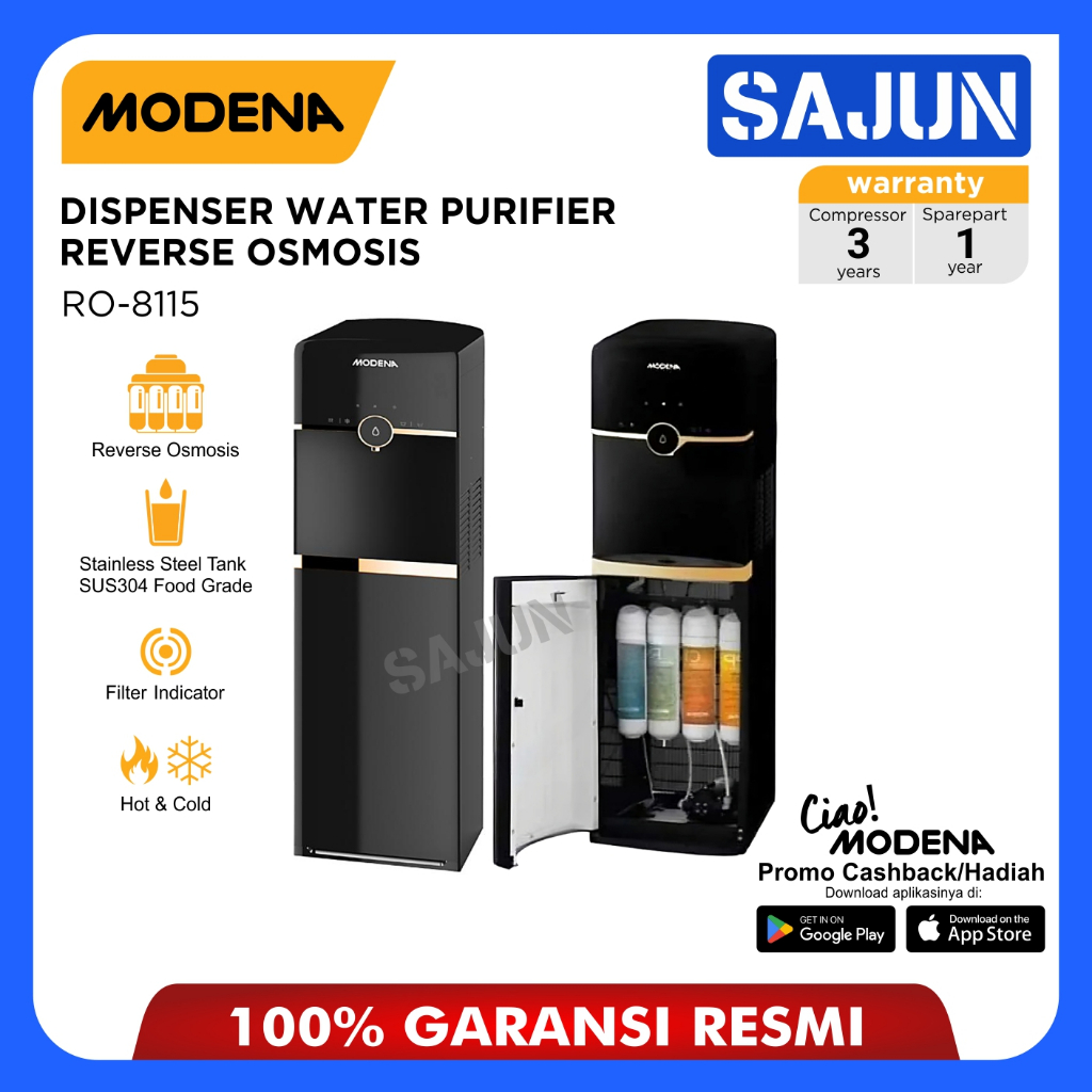 Jual (FREE PACKING KAYU JNE CARGO ) Modena Dispenser Water Purifier ...