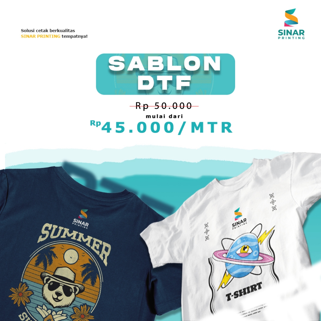 Jual SINAR PRINTING - CETAK SABLON DTF DITEMPEL DENGAN SETRIKA ATAU DI PRESS | Shopee Indonesia
