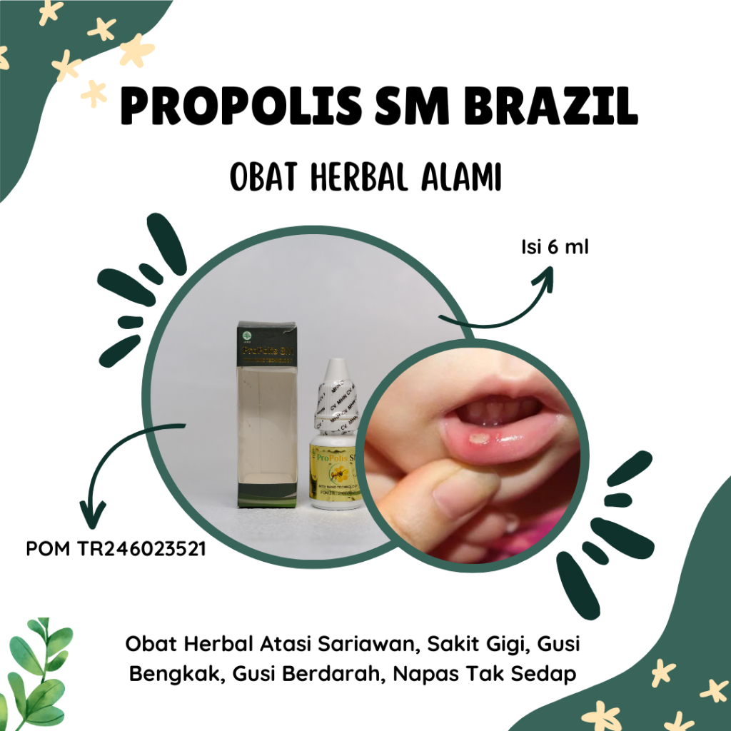 Jual Propolis SM Brazil 100% Asli - Obat Herbal Atasi Sariawan, Sakit ...