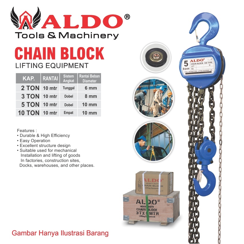 Jual CHAINBLOCK RANTAI 10 METER / CHAIN BLOCK / KATROL / TAKEL ...