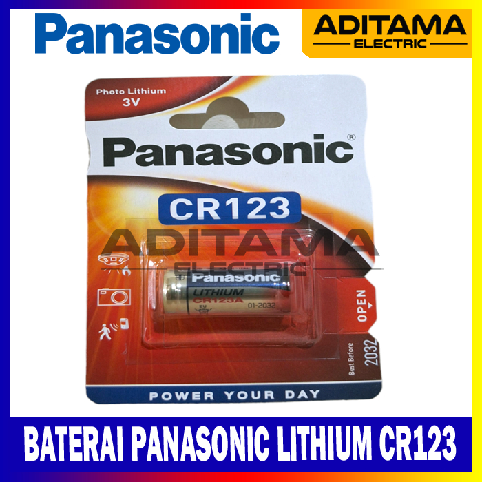 Jual PANASONIC BATERAI LITHIUM CR123 CR123A / BATERAI PANASONIC LITHIUM ...