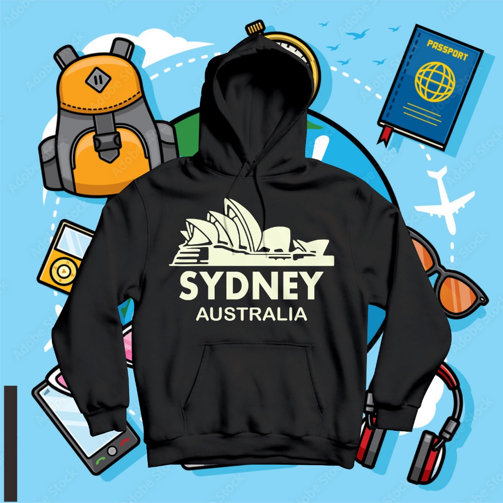 Jual JAKET - HOODIE OLEH-OLEH AUSTRALIA SYDNEY AUSSIE - JUMPER HOODIE ...