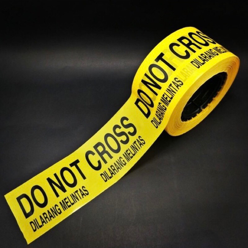 Jual Barricade Line /Safety Line DO NOT CROSS/ Police Line 3 inch x 500 ...