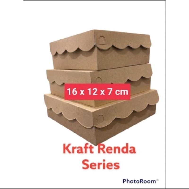 Jual ECERAN BOX R5K Kotak 16x12x7 Kemasan Makanan Brown Kraft Duplex ...