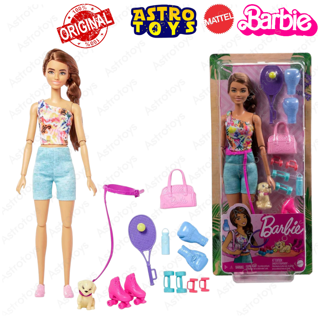 Jual Barbie Wellbeing Exercises Doll Original Mattel bisa di tekuk ...
