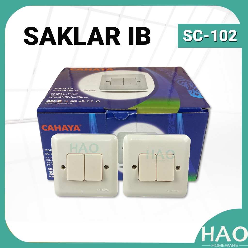 Jual SAKELAR SERI IB MEREK CAHAYA/SAKELAR CREAM SC-102 | Shopee Indonesia