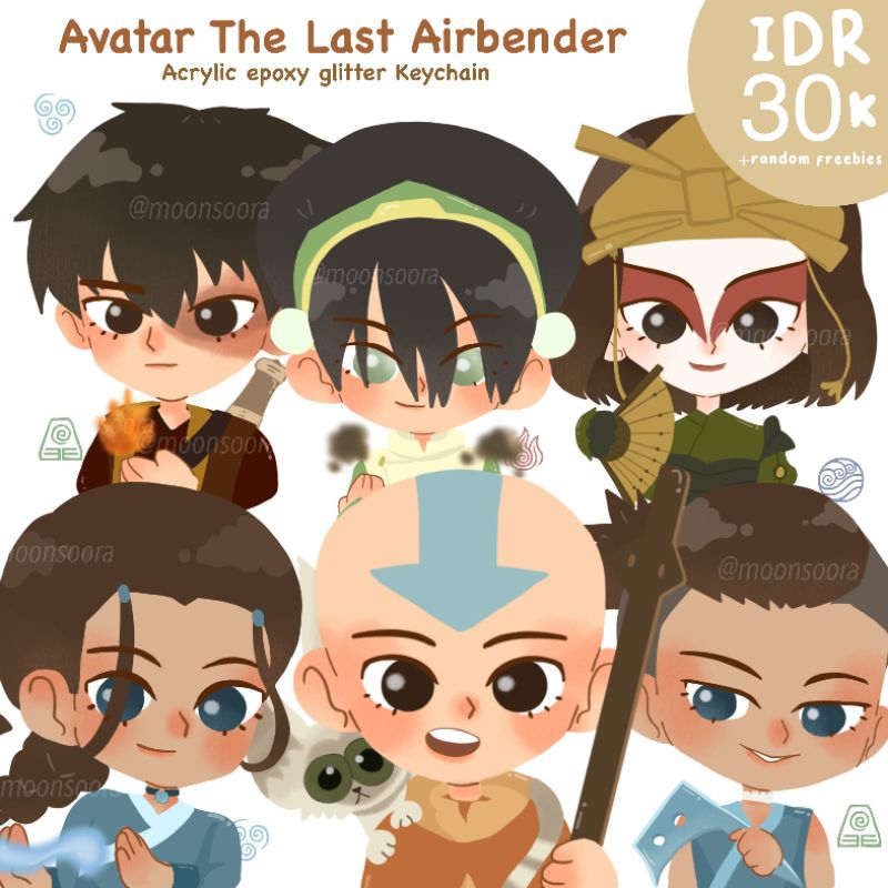Jual @MOONSOORA - AVATAR The Last Airbender - Acrylic Epoxy Glitter ...