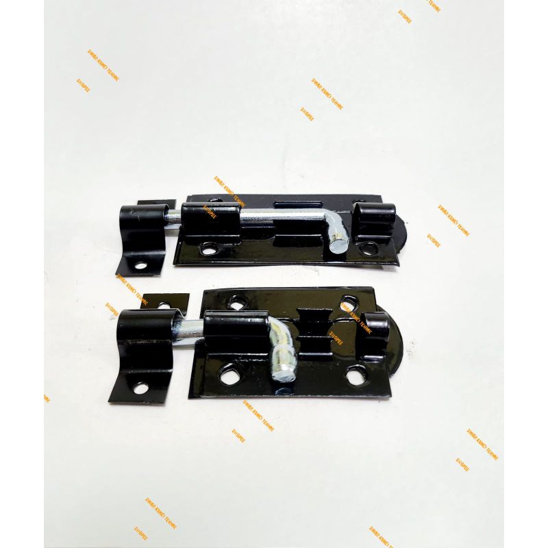 Jual Grendel Bulat Hitam Double Plat 2" 3" inch / Grendel Slot Hitam ...