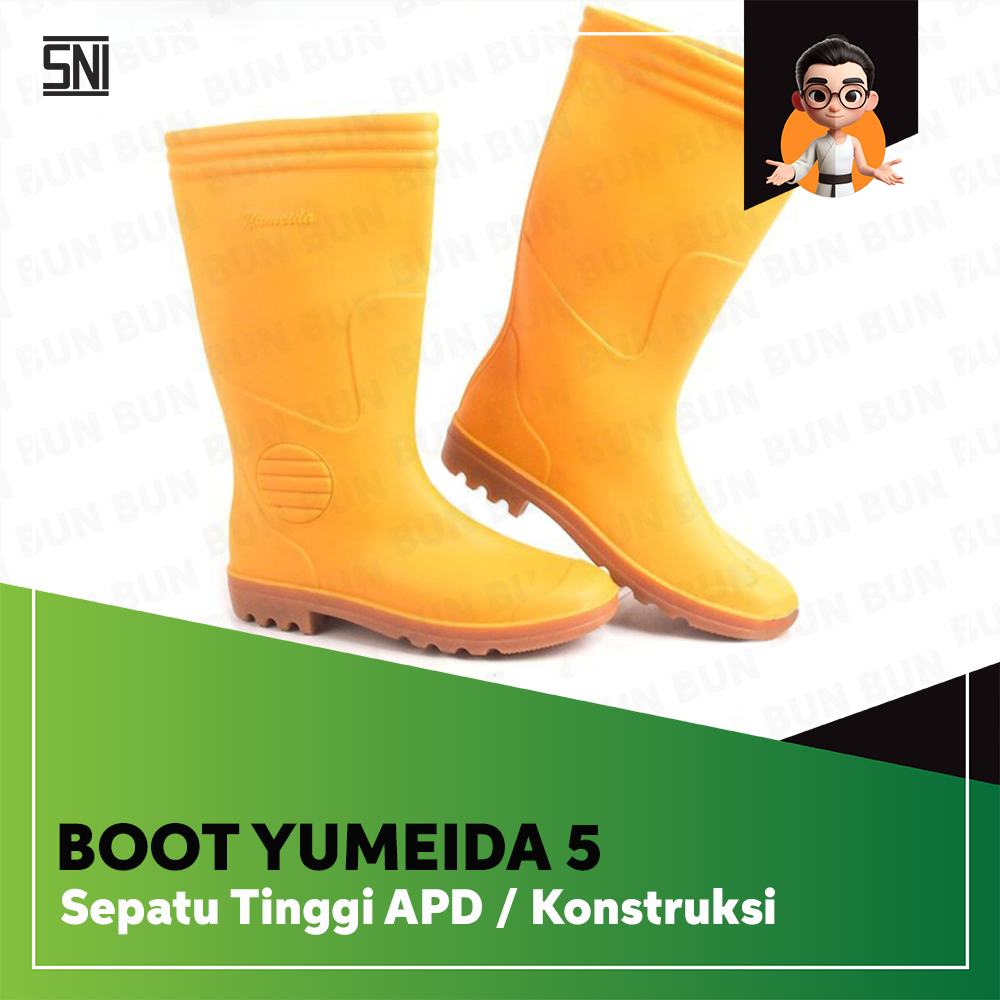 Jual Sepatu Boot Yumeida 5 Kuning Tinggi APD Kontruksi Proyek ...