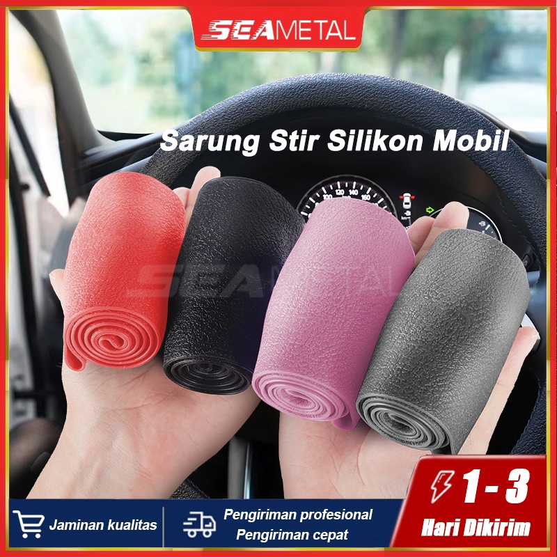 Jual SEAMETAL Sarung Stir Mobil Sarung Setir Silicone Cover Setir Mobil ...