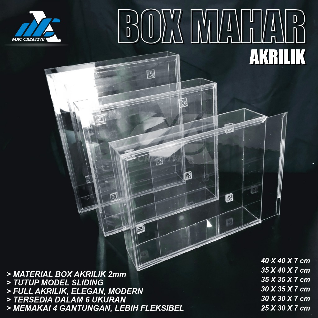 Jual BOX AKRILIK SLIDING, BOX MAHAR AKRILIK FULL, KOTAK MAHAR FULL ...