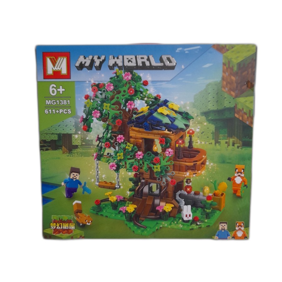 Jual My world Minecraft Tree House Mainan Balok Bangun Susun Model ...
