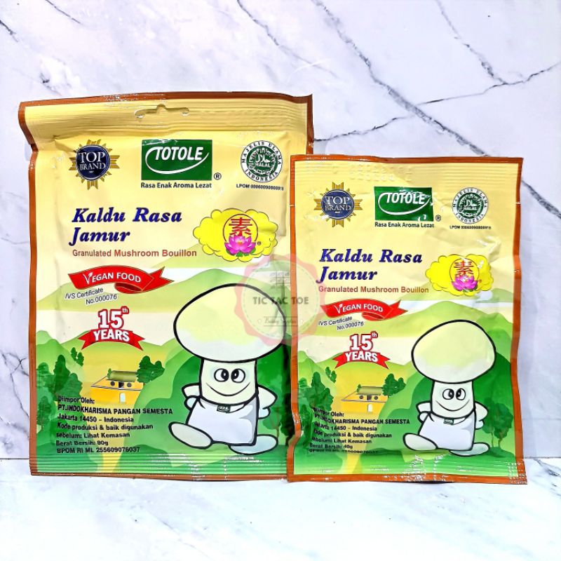 Jual Totole Kaldu Jamur 40gr & 80gr/Penyedap Rasa/Bumbu Totole Rasa ...