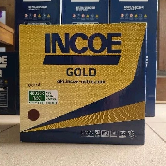 Jual Aki Mobil Kijang Kapsul, Kijang LGX, Kijang Super N50 48D26R INCOE GOLD Aki basah 12V/50AH ...