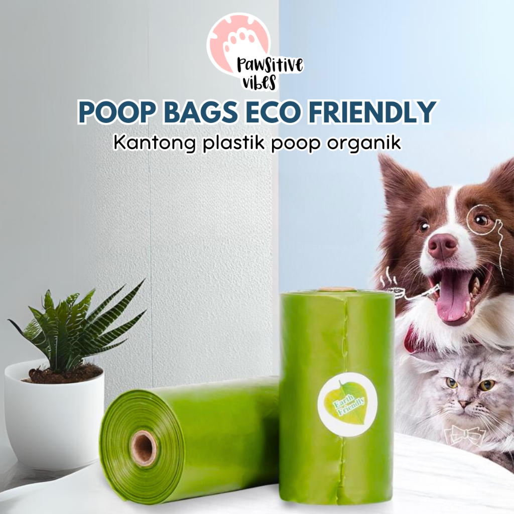 Jual Pawsitive Vibes Kantong plastik poop bag organik kantong sampah ...