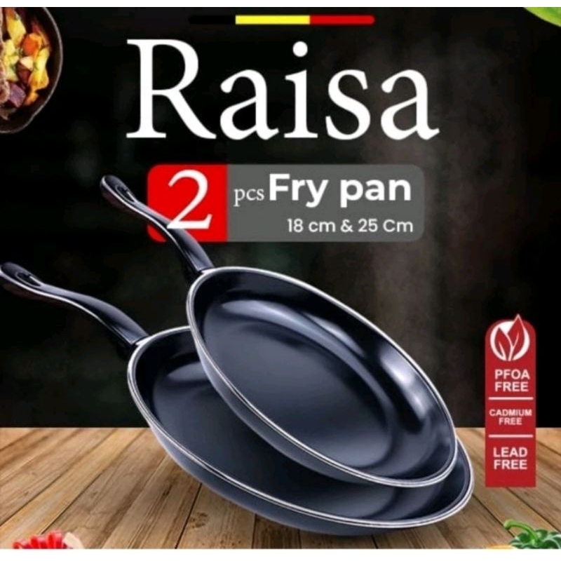 Jual TJ-581 Fry Pan Set 2 Pcs Anti Lengket Ukuran 18 cm dan 25 cm ...