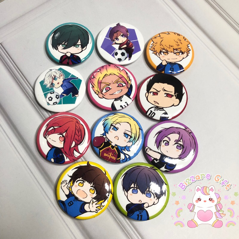 Jual Pin Blue Lock Anime Merch Lucu Keren Isagi Bachira Shidou Kaiser ...