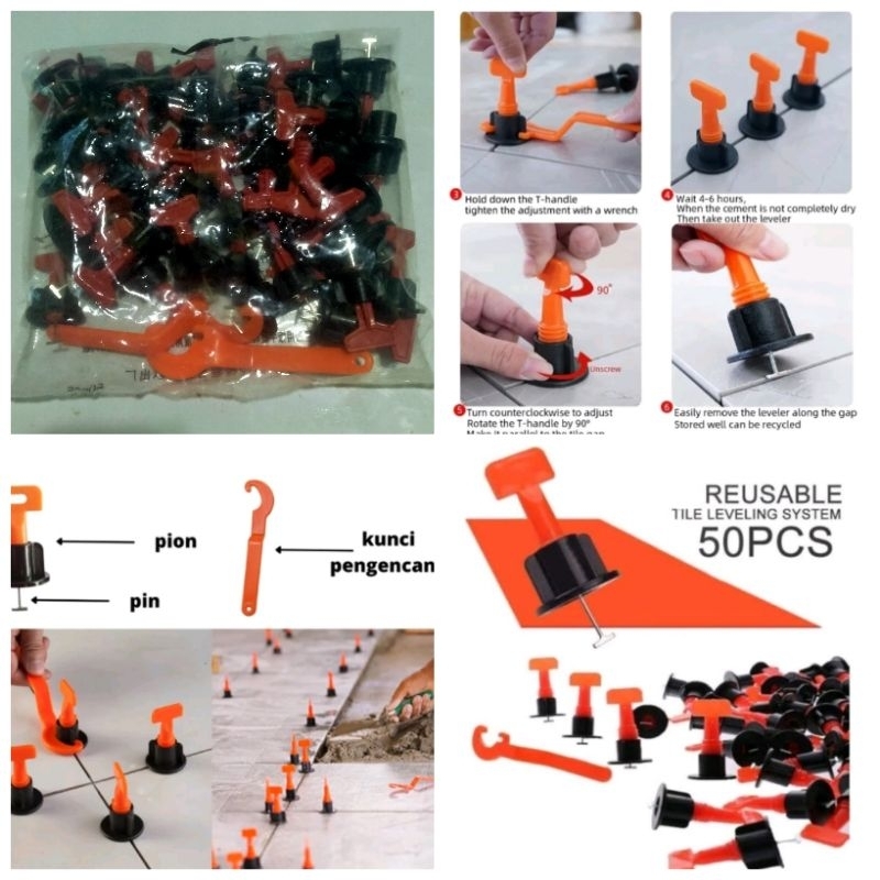 Jual Alat perata level pasang keramik set 50pcs | Shopee Indonesia