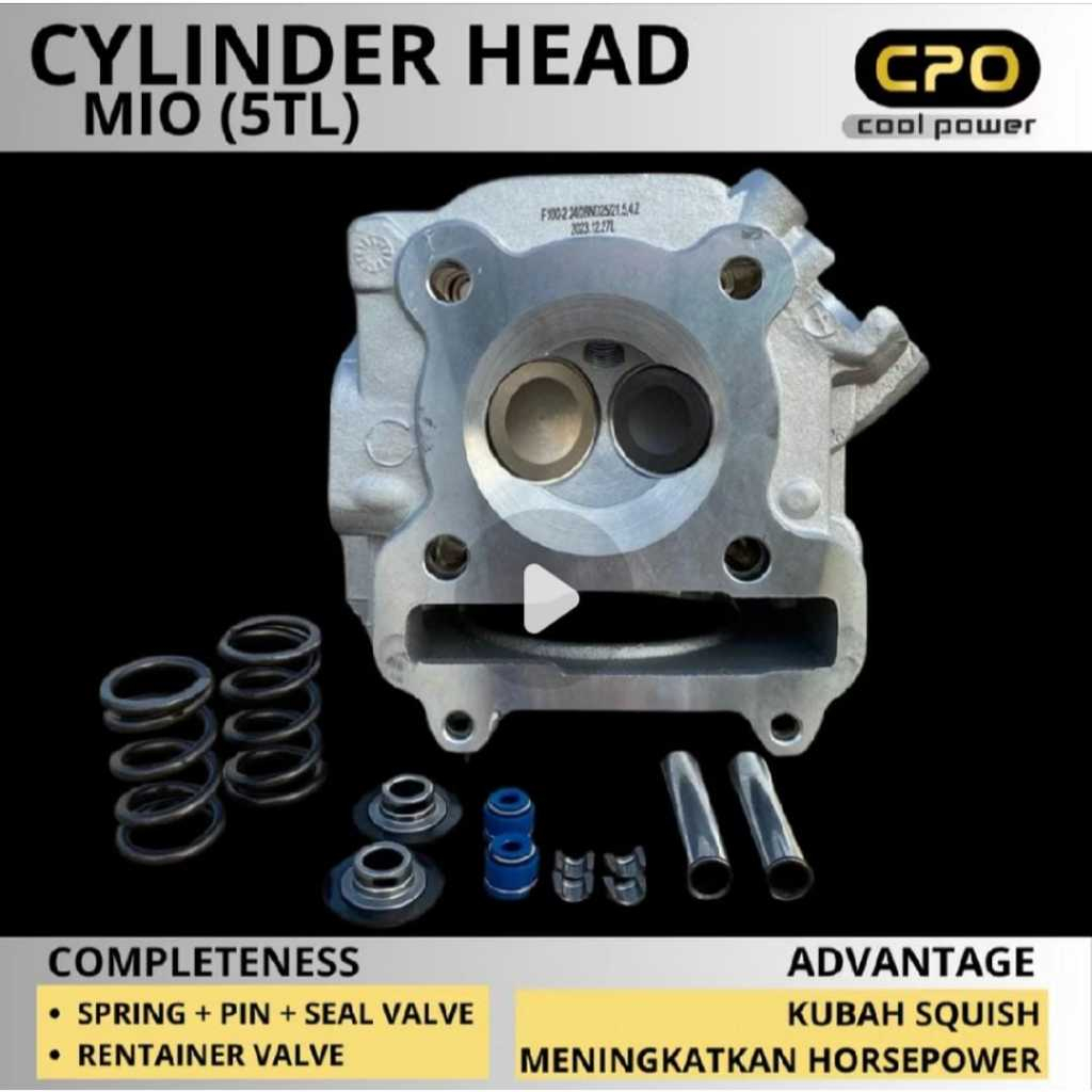 Jual CPO COOL POWER CYLINDER HEAD BLOK HEAD MIO NOUVO KLEP BESAR (CNC ... Jual CPO COOL POWER CYLINDER HEAD BLOK HEAD MIO NOUVO KLEP BESAR (CNC ...