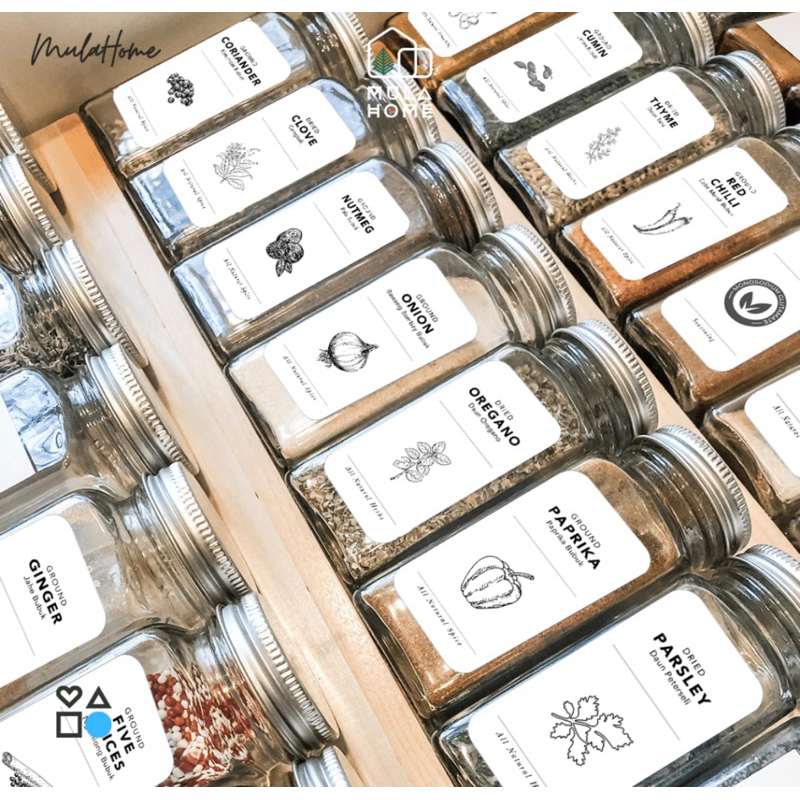 Jual Sticker Label Botol Bumbu 3x6 Anti Air | Shopee Indonesia