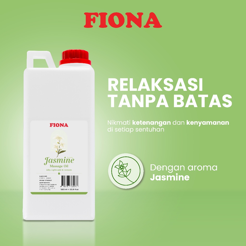 Jual Fiona Massage Oil Jasmine 1000ml - Minyak Pijat Relaksasi dan Tidur Nyenyak | Shopee Indonesia