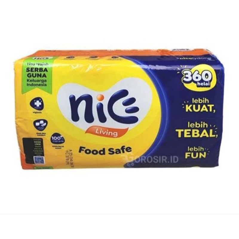 Jual Tisu NICE Facial Tissue 180 Sheets 2 Ply nice 360 helai PROMO ...
