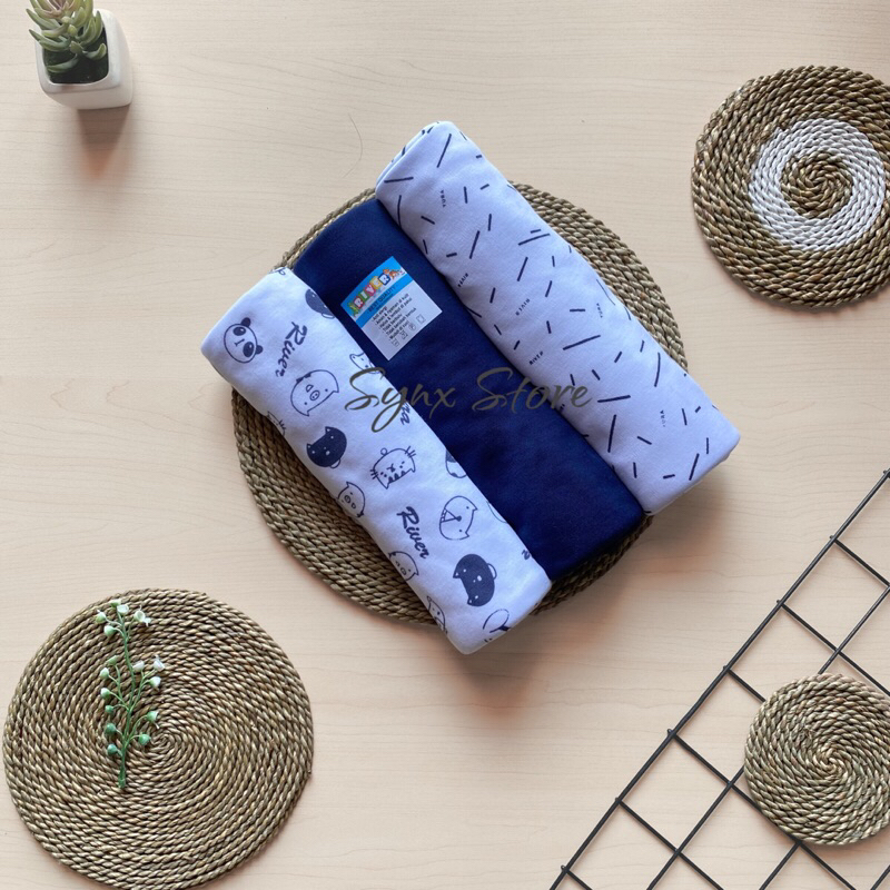 Jual 3 Pcs Bedong Bayi Seri Motif Dan Garis Bedong Bayi Motif Terbaru ...