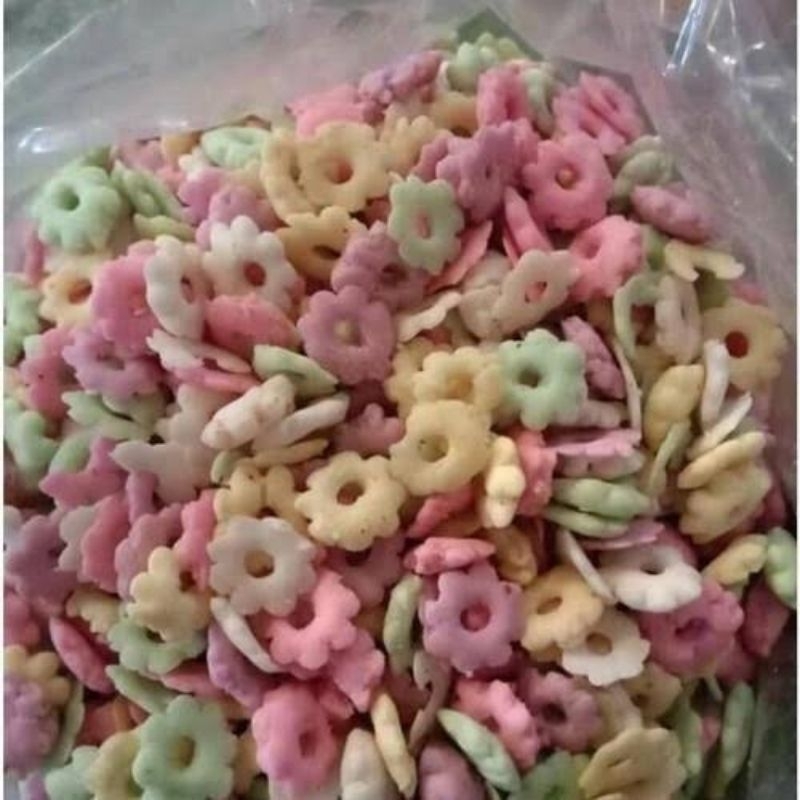 Jual snack camilan kiloan Ajisan Sakura Riri Warna Warni Super Gurih ...