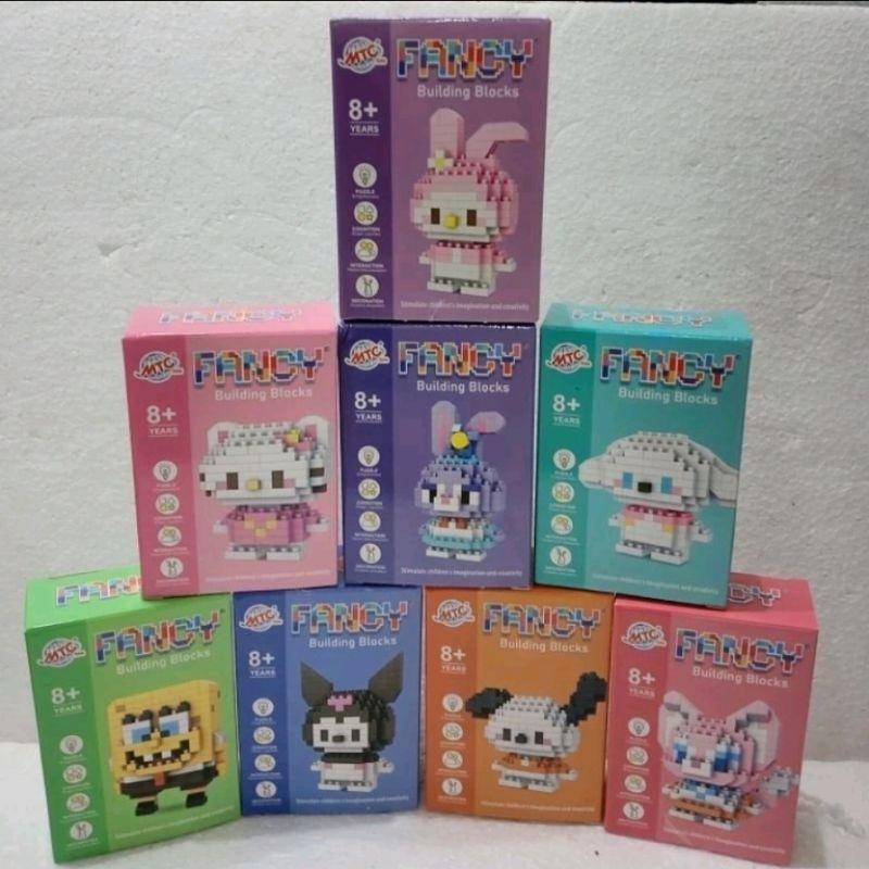 Jual brick building blocks sanrio / mainan edukasi anak / mainan murah ...