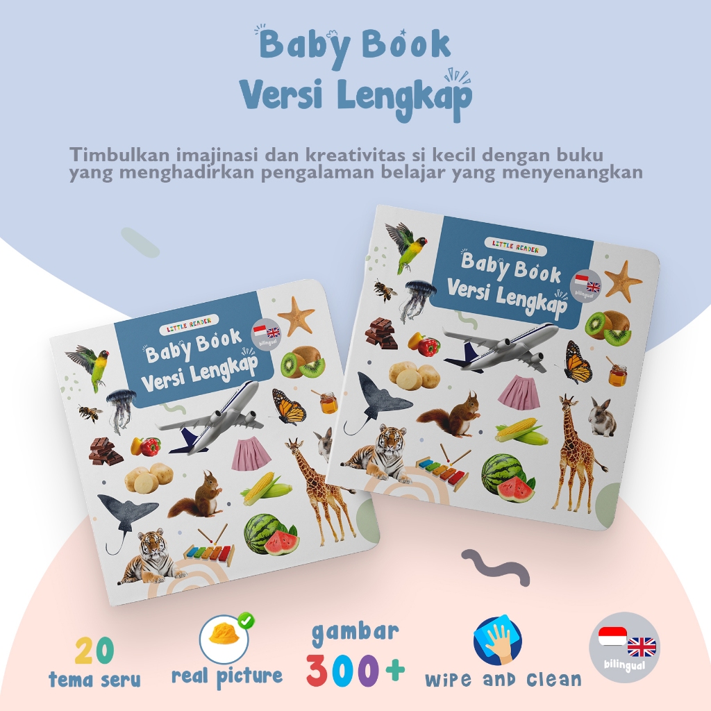Jual Baby book versi lengkap Buku bayi boardbook superlengkap sensory ...