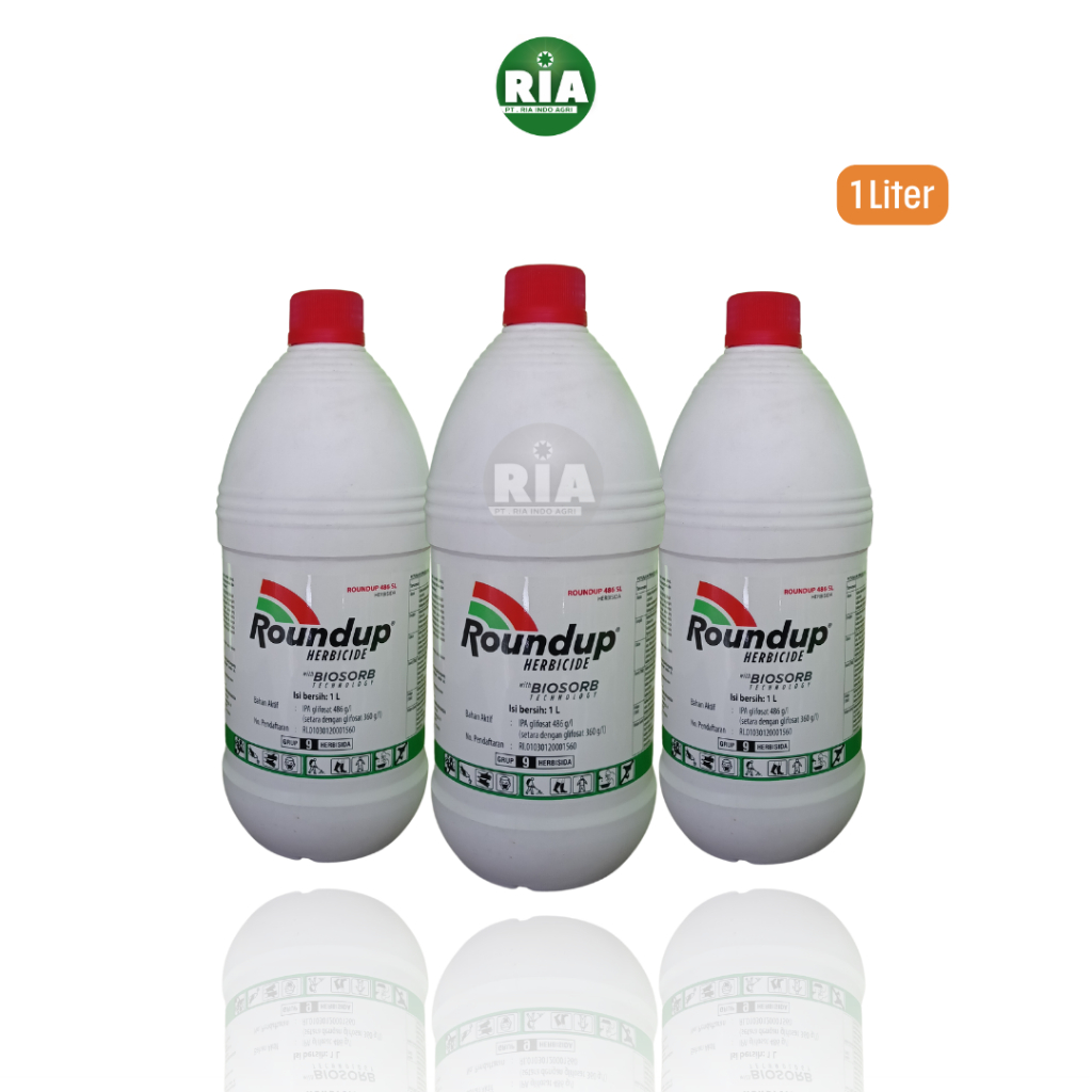 Jual ROUNDUP 486SL HERBISIDA OBAT PEMBASMI RUMPUT LIAR & GULMA 1 LITER ...