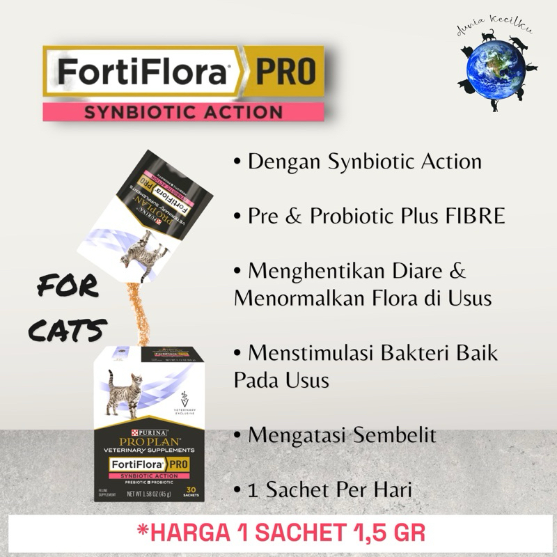 Jual Purina Fortiflora PRO Synbiotic Action For Cats - Atasi Diare ...