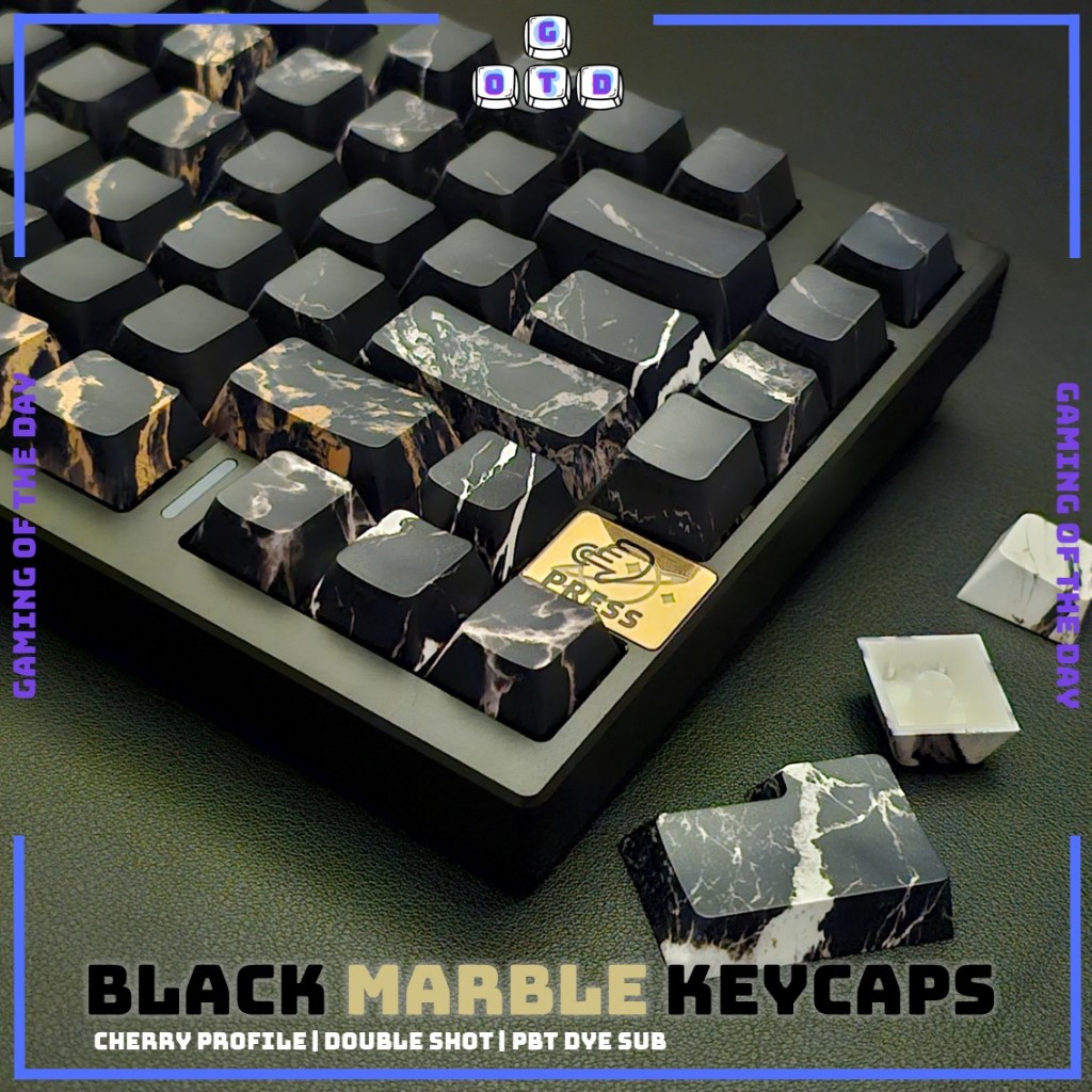 Jual Marble Keycaps Side Letter Print SP Cherry Profile PBT Double Shot ...