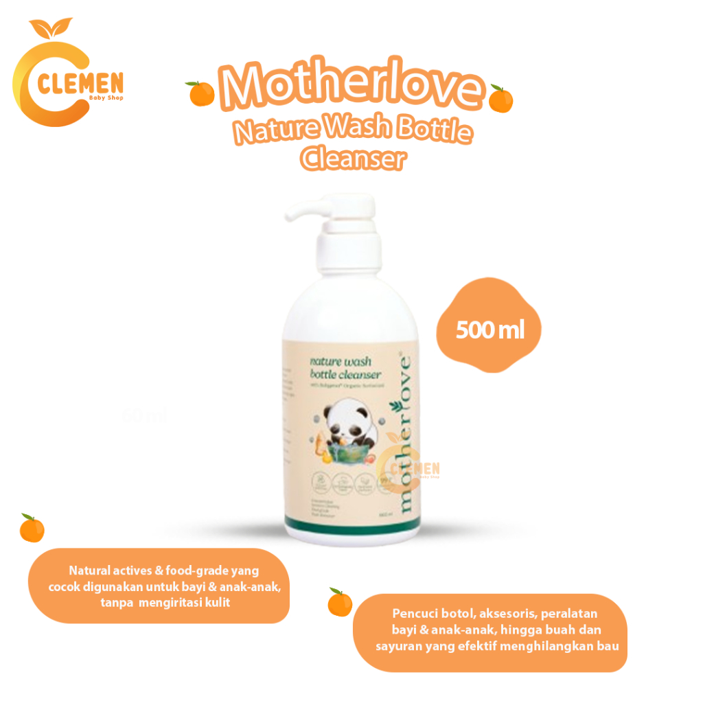 Jual Motherlove Nature Wash Bottle Cleanser 500 ml | Shopee Indonesia