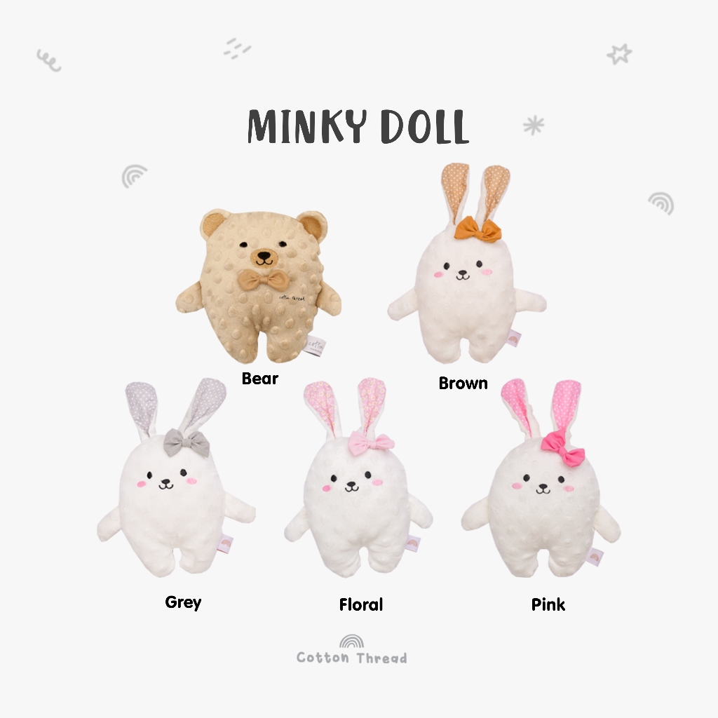 Jual Minky Miss Bunny Bear Doll - Cotton Thread | Shopee Indonesia