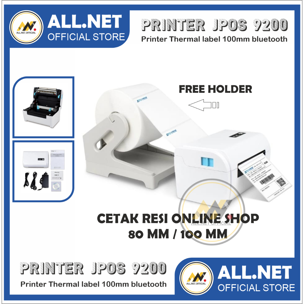 Jual Printer Thermal Resi Online shop 100 mm J9200 / 9200 UB cetak label resi dan label harga ...