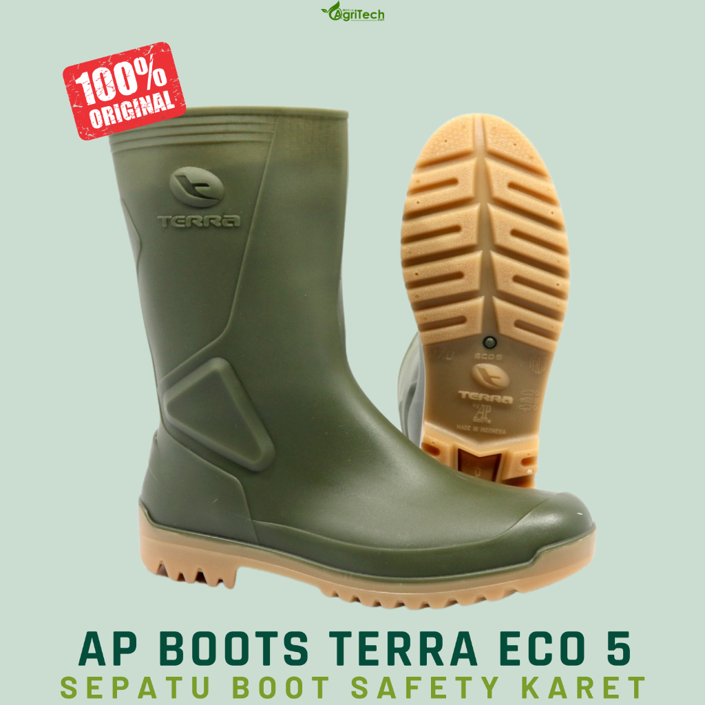 Jual AP BOOTS TERRA ECO 5 SIZE 25-27 WARNA HIJAU / SEPATU AP BOOTS ...