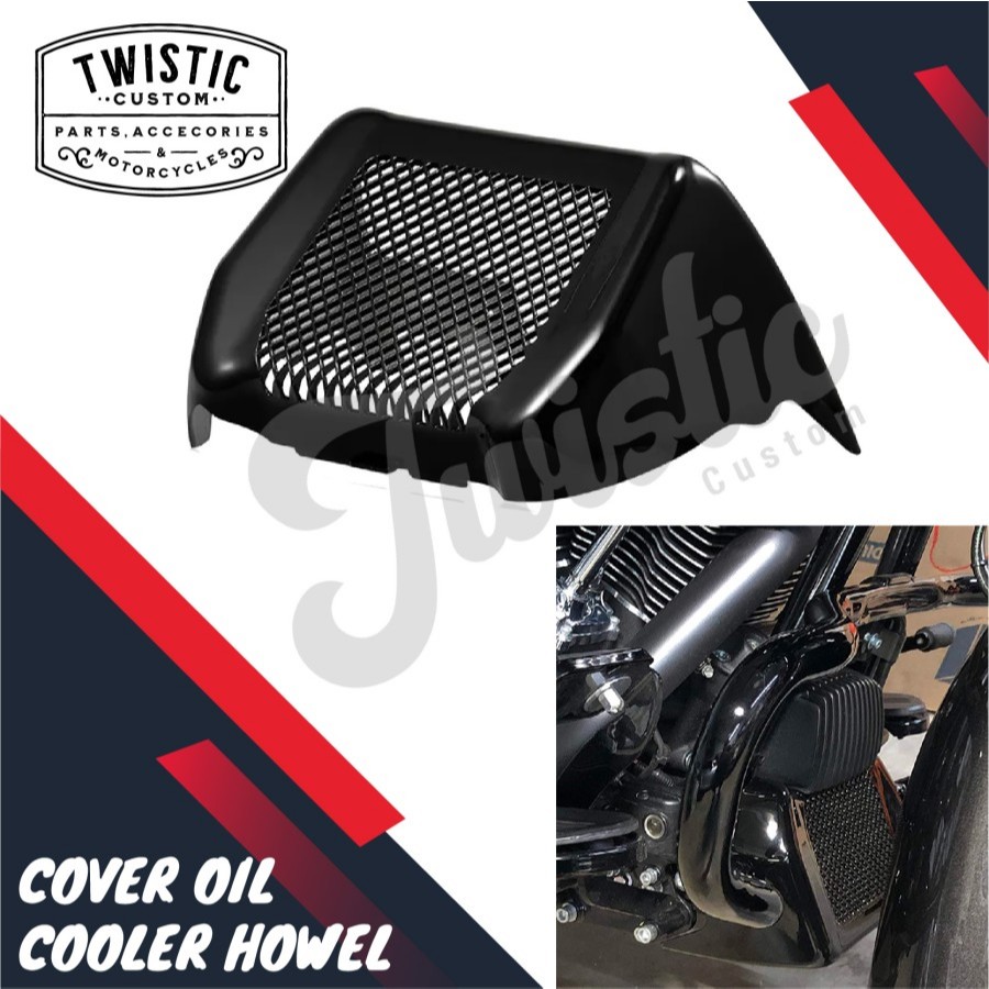 Jual Spoiler Dagu Oil Cooler Cover Harley Touring Road King Glide FLH ...