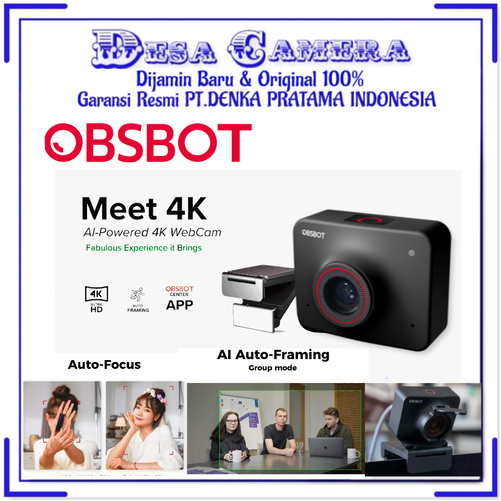 Jual OBSBOT Meet 4K AI Powered 4K Webcam | Shopee Indonesia