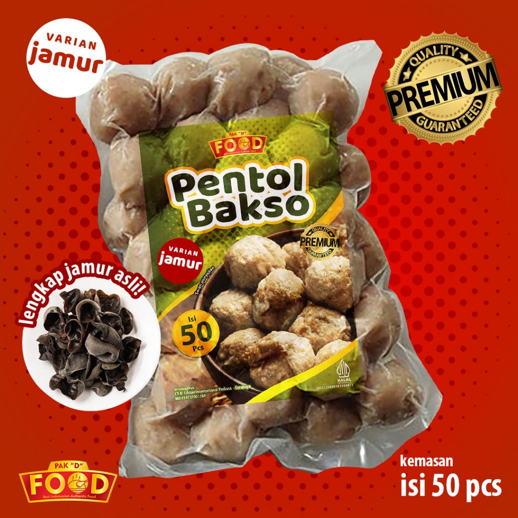 Jual Bakso Pentol isi 50 Pak D Food Daging Enak | Shopee Indonesia