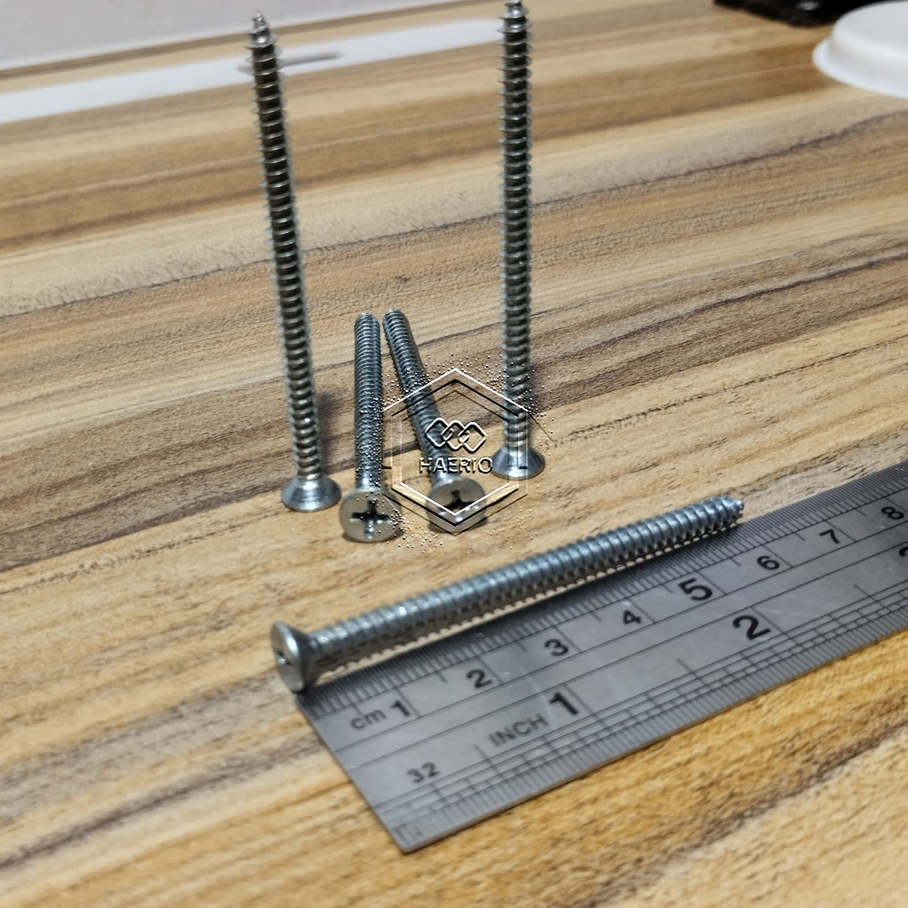 Jual SEKRUP SKRUP FH FAB F+AB TAPPING 8X2 1/2 PANJANG 6CM TAPING SCREW ...