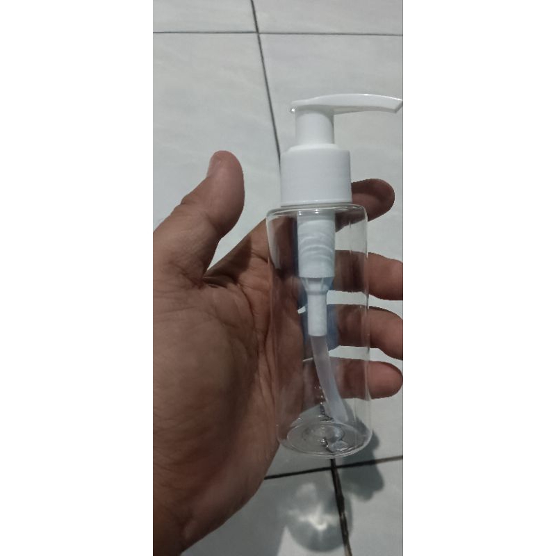 Jual botol 100 ml pencet pump bahan plastik bentuk petak botol lotion ...