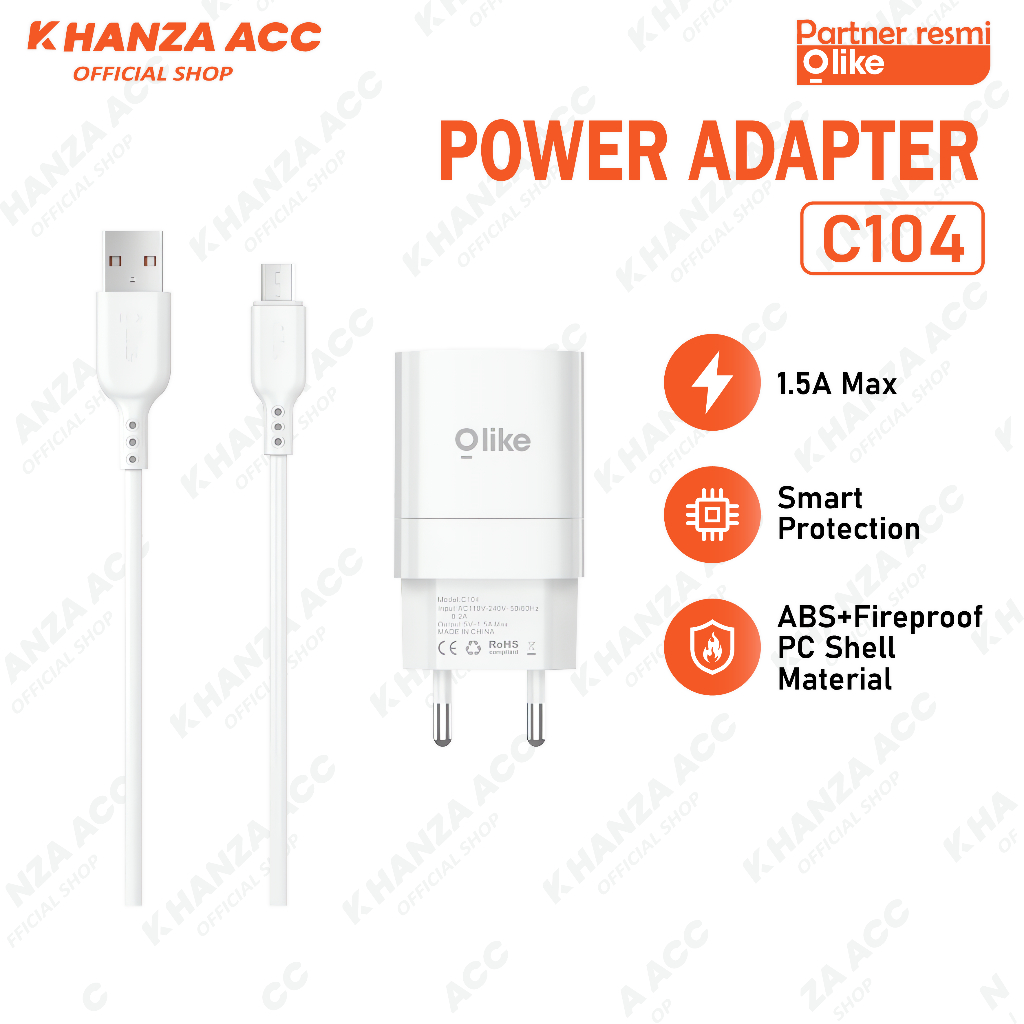 Jual KHANZAACC OLIKE C104 Travel Adapter Charger 5V / 1.5A With Micro ...