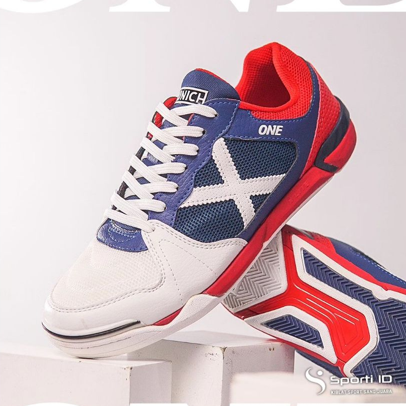 Jual Sepatu Futsal X Munich One Indoor 65 - White Navy Red 3071065 ...