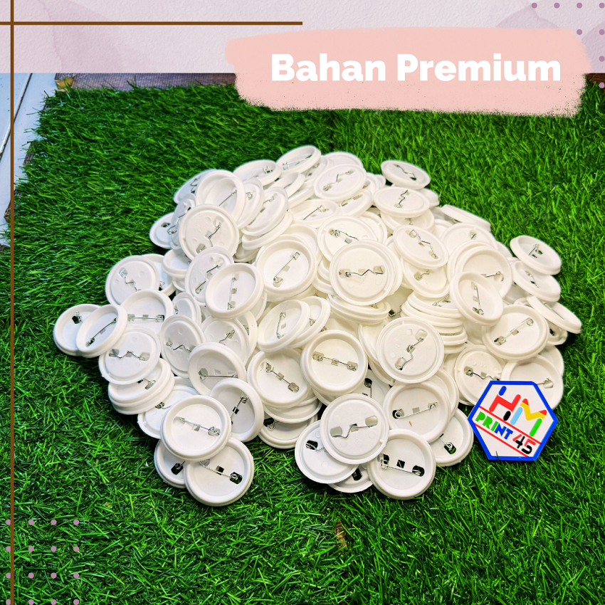Jual BAHAN PIN 4,4 cm / bahan baku pin Putih & kaleng alumunium @50 ...