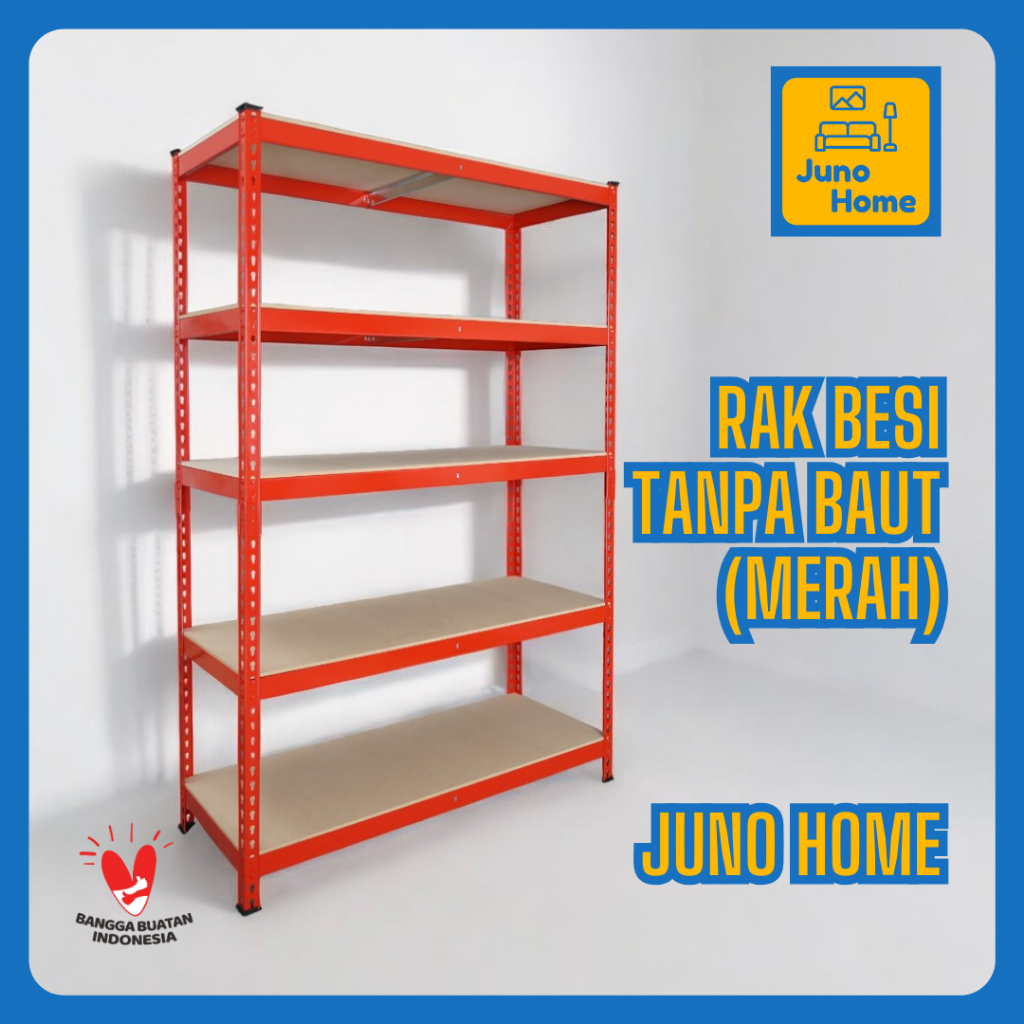 Jual JUNO HOME Rak Gudang Besi Multifungsi Susun kapasitas 500KG Rak ...
