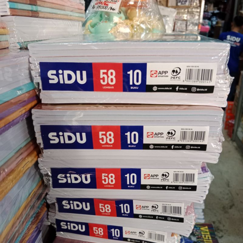 Jual Buku Tulis SIDU 58 sheet | Buku Tulis Anak Sekolah | 1 Pack isi 10 ...