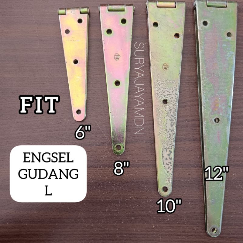 Jual ENGSEL PINTU GUDANG L 6 INCH / ENGSEL MODEL L LIPAT TENGAH GERBANG ...
