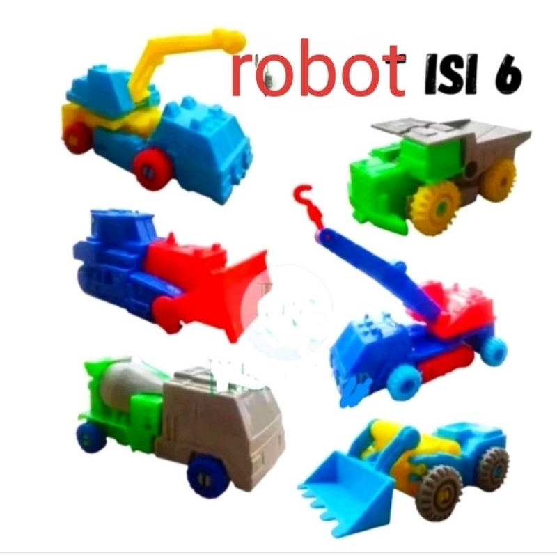 Jual mainan edukasi robot truk mobil bisa ubah jadi robbot 1 set isi ...